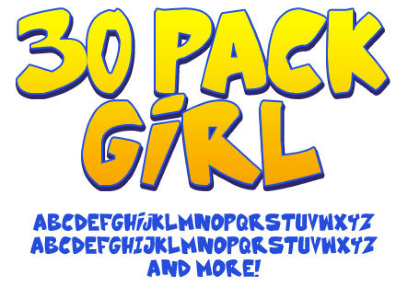 30 Pack Girl Font · 1001 Fonts