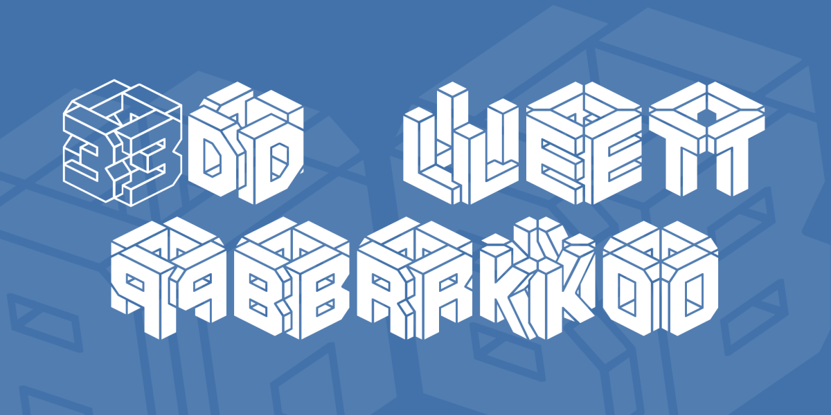 3D LET BRK Font · 1001 Fonts