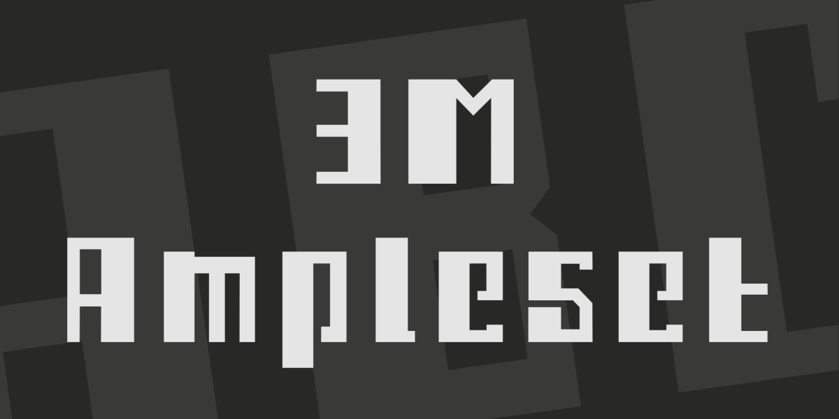 3M Ampleset Font · 1001 Fonts