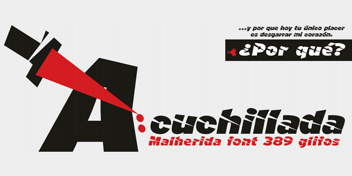 A Cuchillada Font · 1001 Fonts