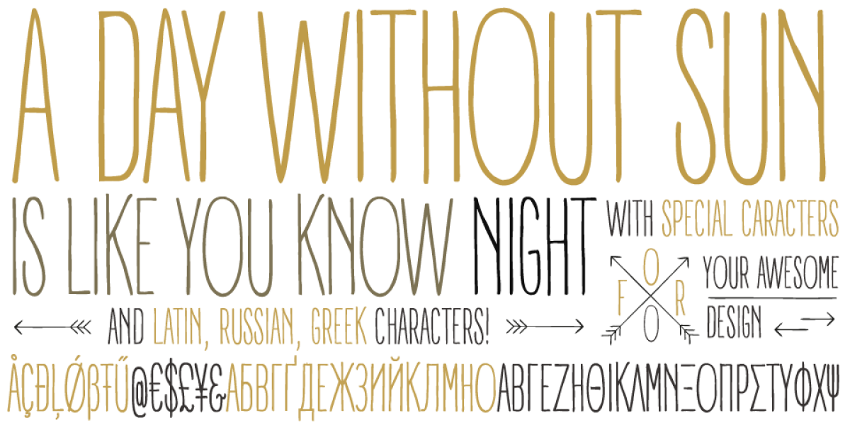 A DAY WITHOUT SUN Font · 1001 Fonts