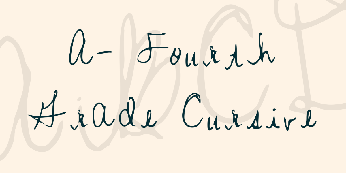 A- Fourth Grade Cursive Font · 1001 Fonts