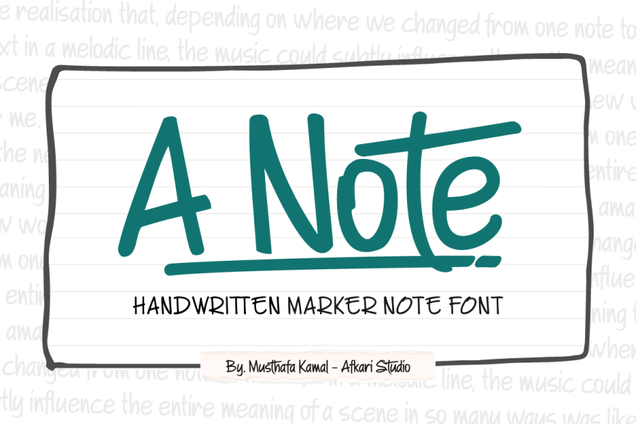 A Note Font · 1001 Fonts
