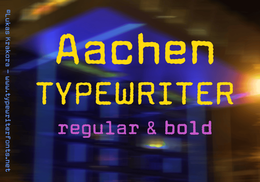 Aachen Typewriter Font Family · 1001 Fonts