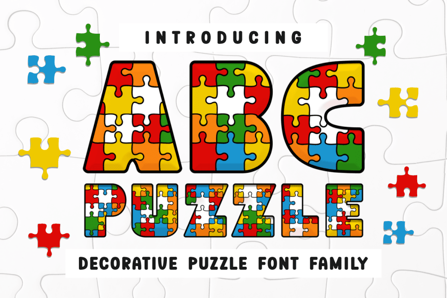 Abc Puzzle Font Family · 1001 Fonts