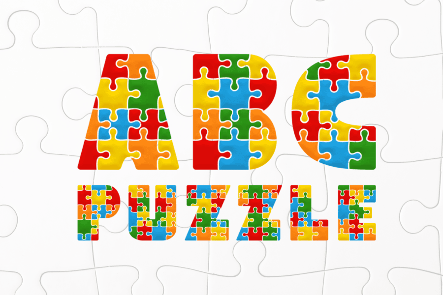Abc Puzzle Font Family · 1001 Fonts