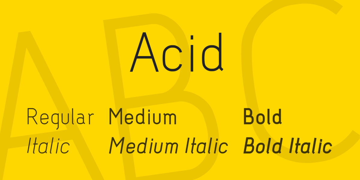 Acid Font Family · 1001 Fonts