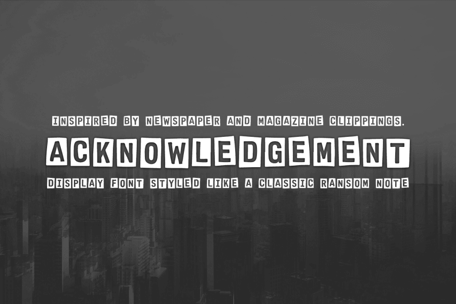 Acknowledgement Font · 1001 Fonts