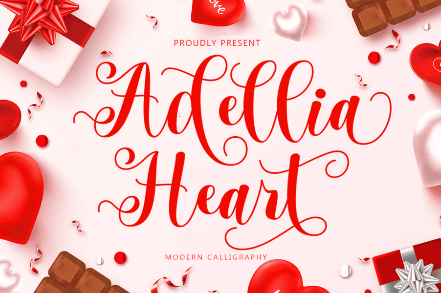 Adellia Heart Font · 1001 Fonts
