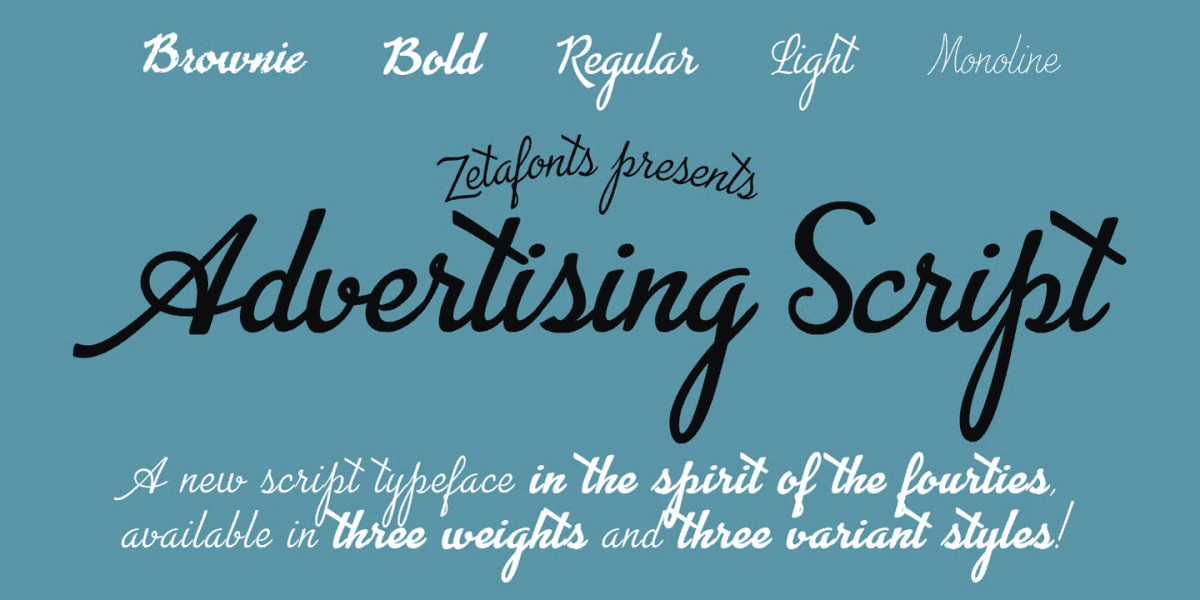 Advertising Script Font Family · 1001 Fonts