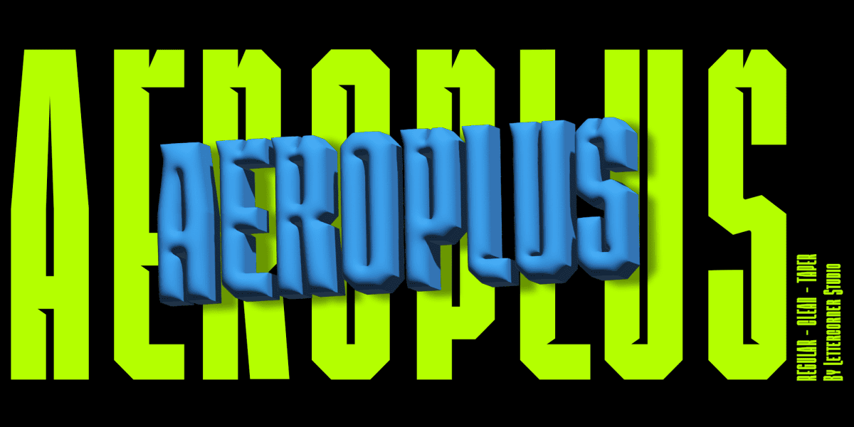 Aeroplus Font Family · 1001 Fonts