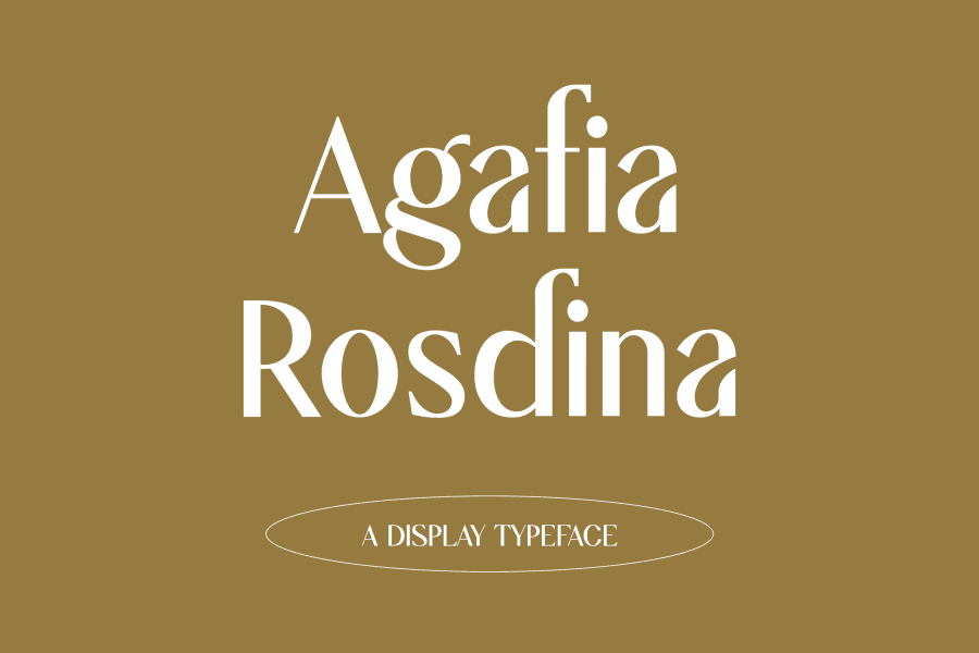 Agafia Rosdina Font · 1001 Fonts