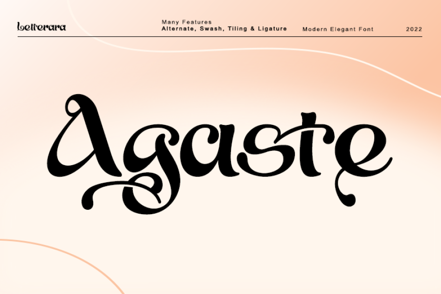 Agaste-Personal use Font · 1001 Fonts