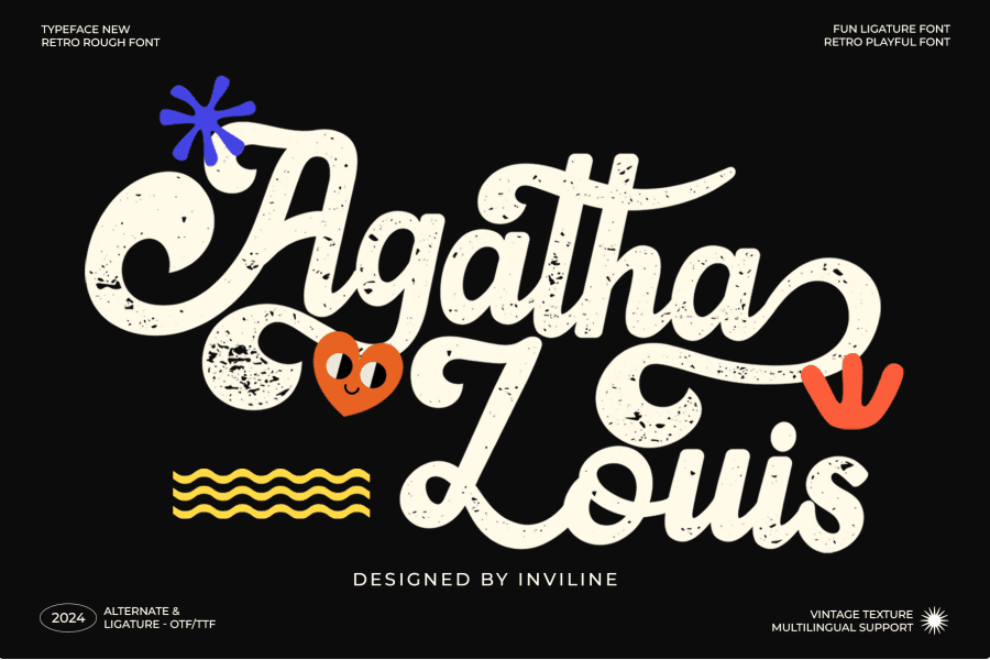 Agatha Louis Font · 1001 Fonts