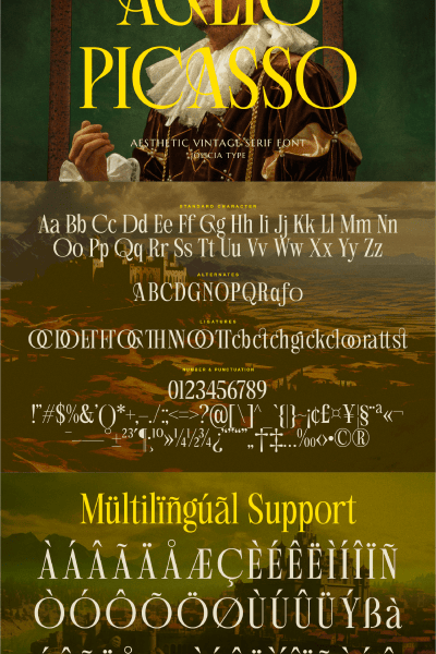 Aglio Picasso Font · 1001 Fonts