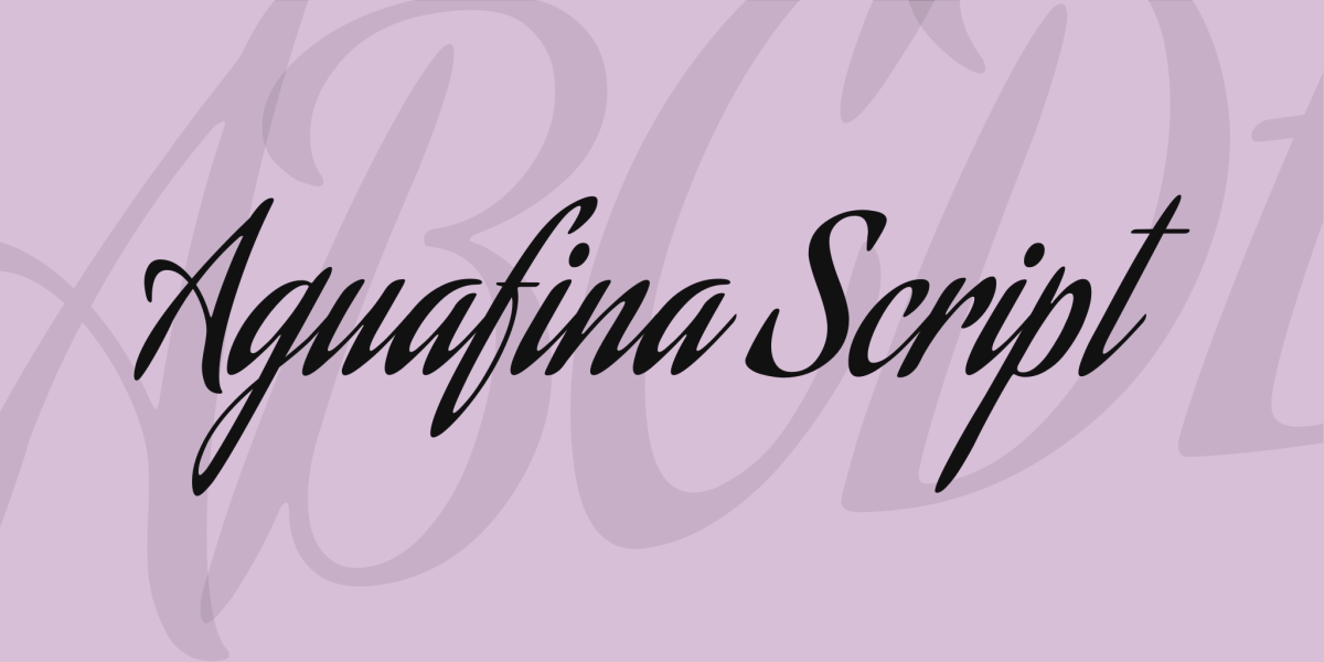 Aguafina Script Font · 1001 Fonts