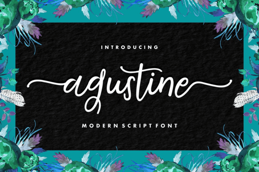 Agustine Script Font Family · 1001 Fonts