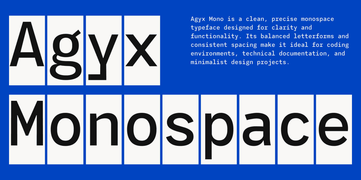 Agyx Mono Font Family · 1001 Fonts