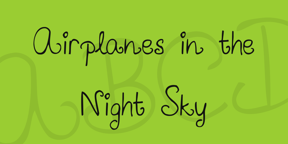 Airplanes in the Night Sky Font · 1001 Fonts