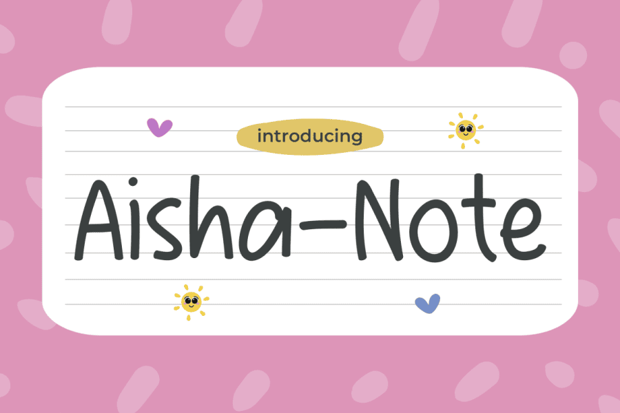 Aisha-Note Font · 1001 Fonts