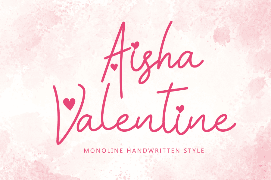 Aisha Valentine Font · 1001 Fonts