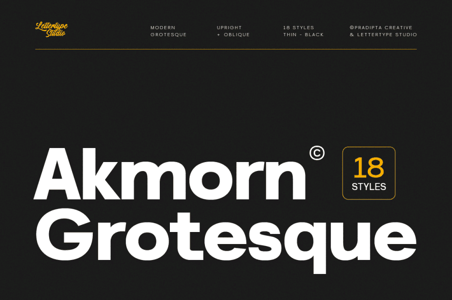 Akmorn Grotesque Demo Font Family · 1001 Fonts