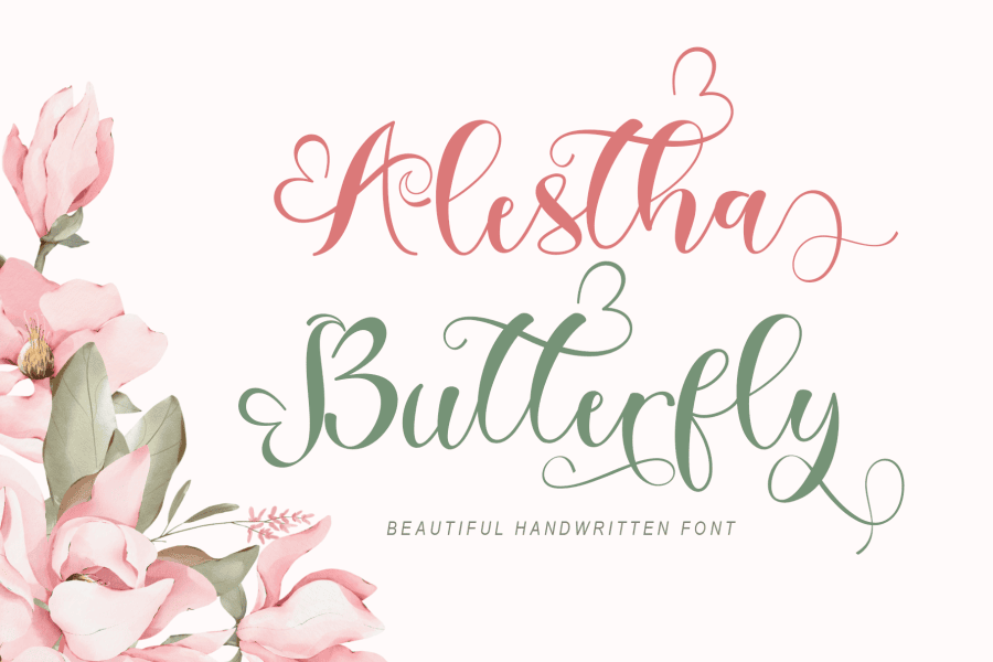 Alestha Butterfly Font · 1001 Fonts