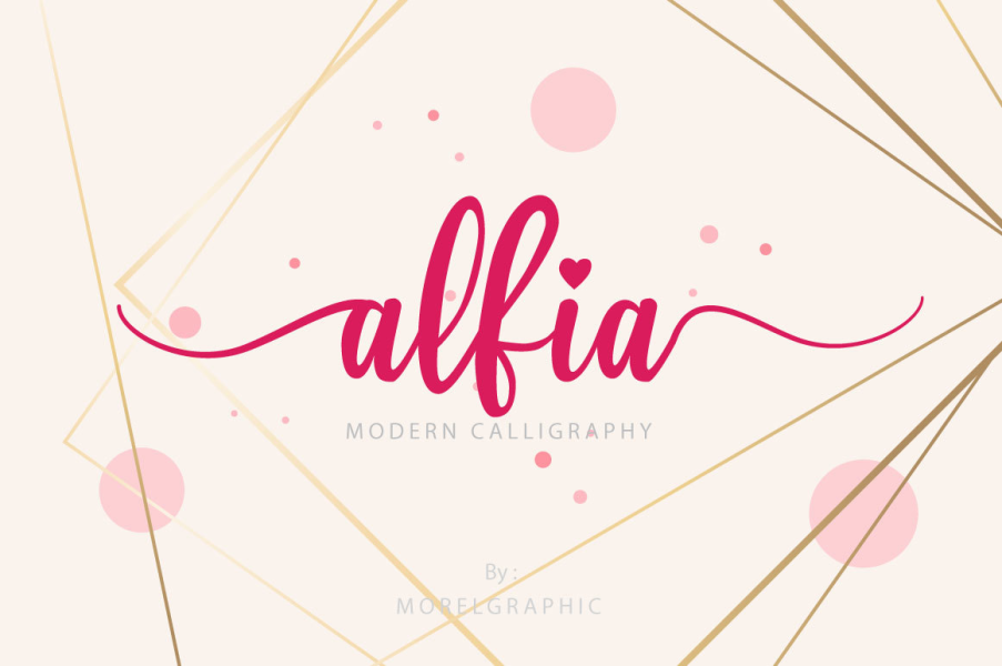 Alfia Personal Use Font · 1001 Fonts