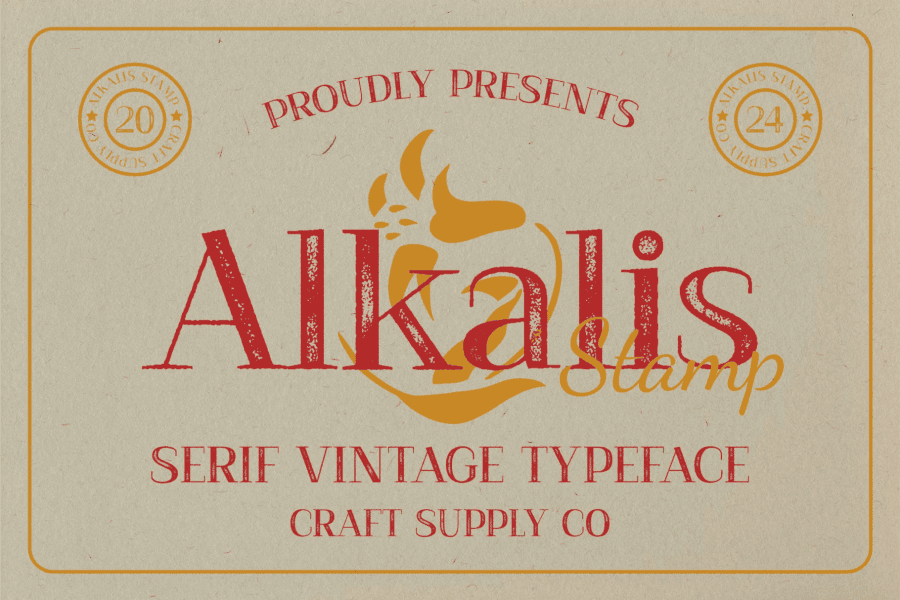 Alkalis Stamp Demo Font · 1001 Fonts