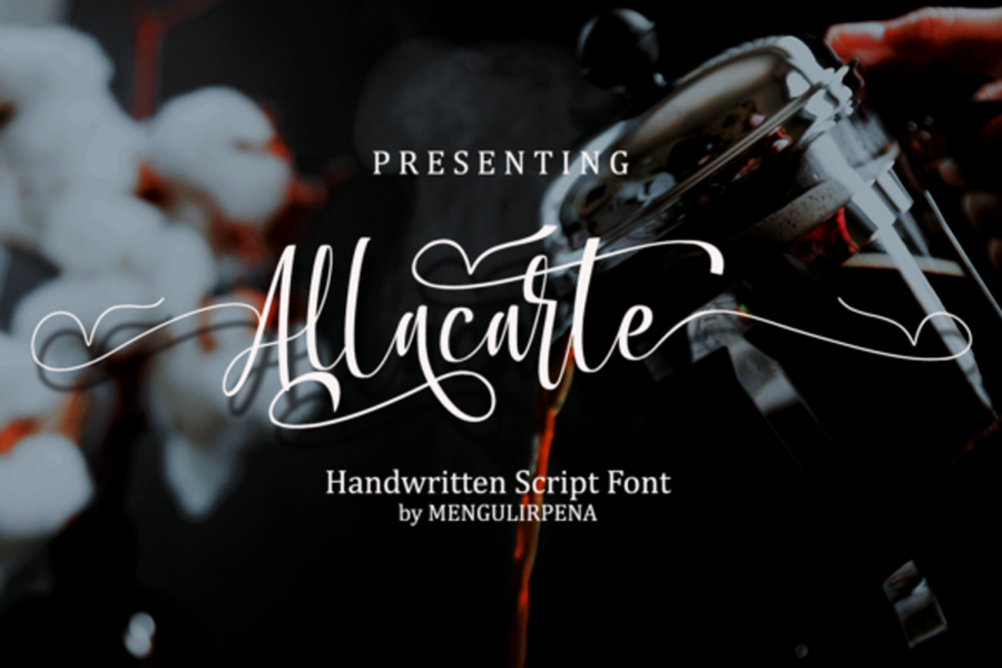 allacarte Font · 1001 Fonts