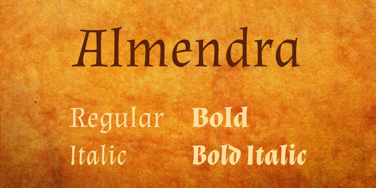 Almendra Font Family · 1001 Fonts