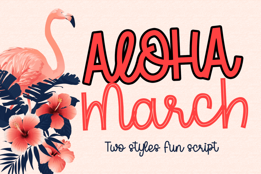 Aloha March Font · 1001 Fonts