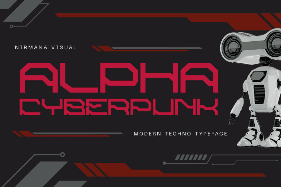 Alpha Cyberpunk Demo Font · 1001 Fonts