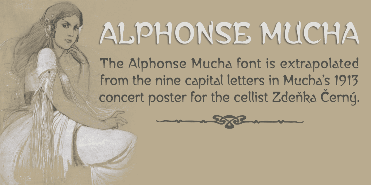 Alphonse Mucha Font · 1001 Fonts