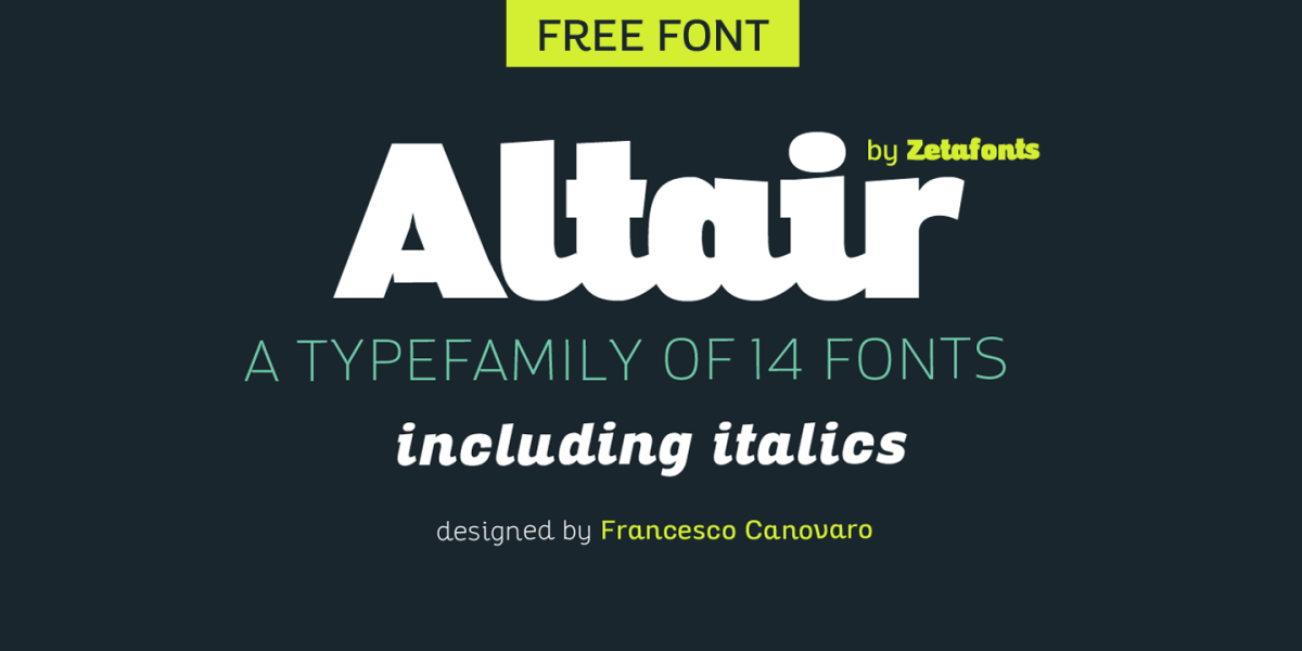 Altair Font Family · 1001 Fonts