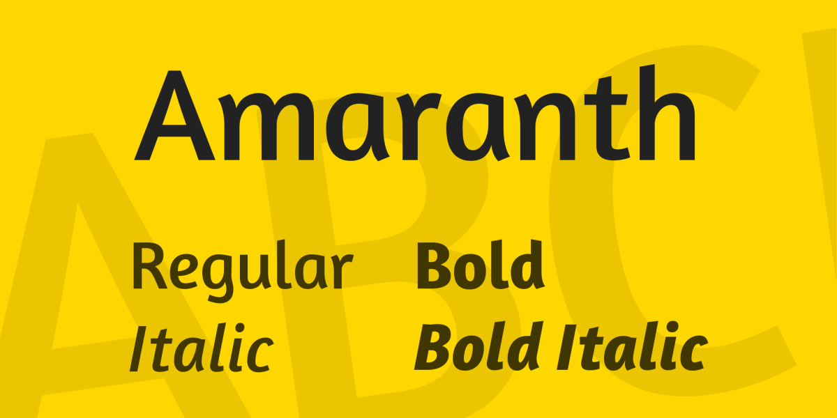 Amaranth Font Family · 1001 Fonts