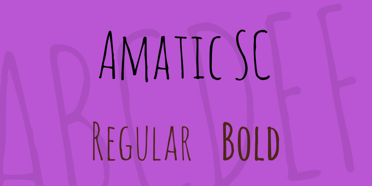 Amatic SC Font Family · 1001 Fonts