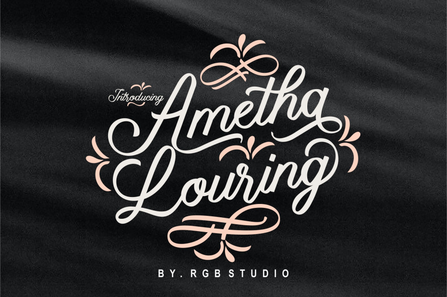 Ametha Louring Font · 1001 Fonts