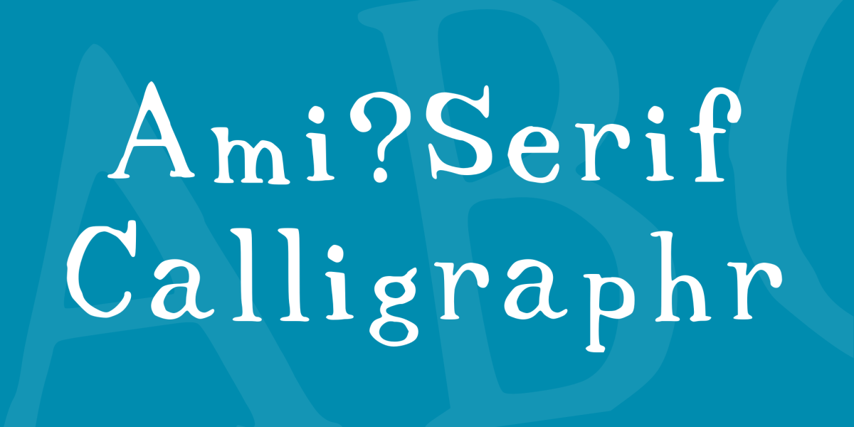 Ami-Serif Calligraphr Font · 1001 Fonts