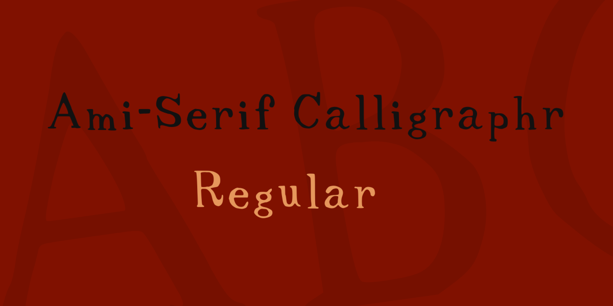 Ami-Serif Calligraphr Font · 1001 Fonts