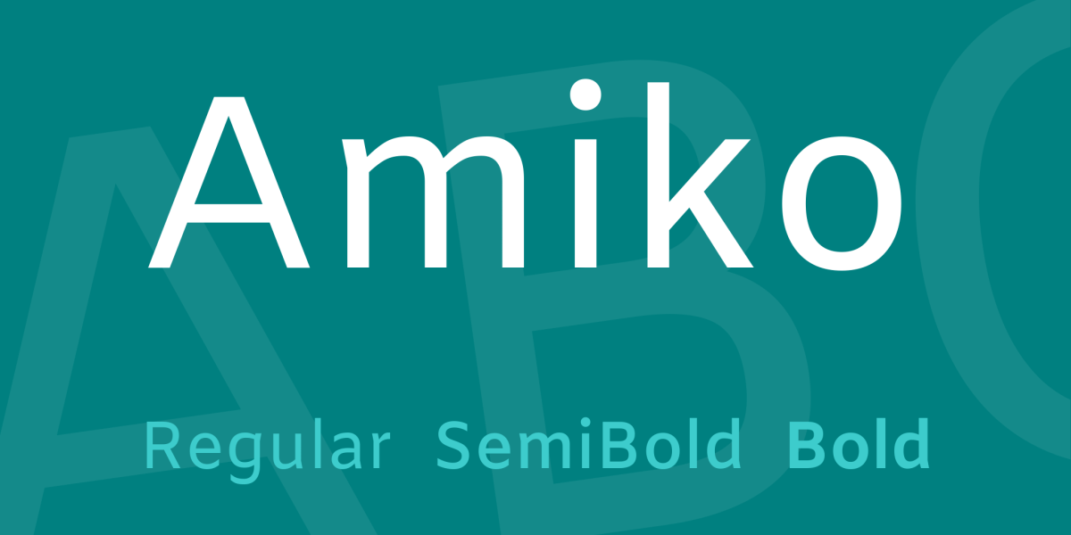 Amiko Font Family · 1001 Fonts