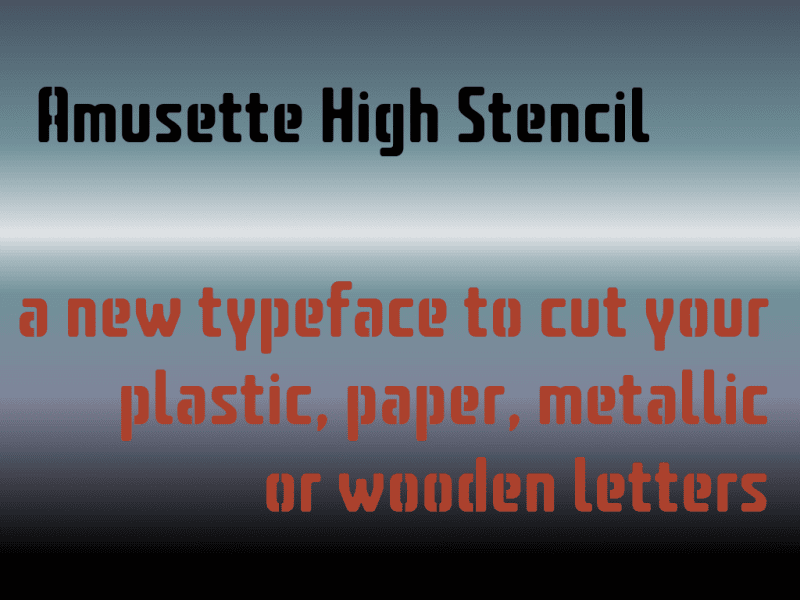 Amusette High Stencil Font · 1001 Fonts