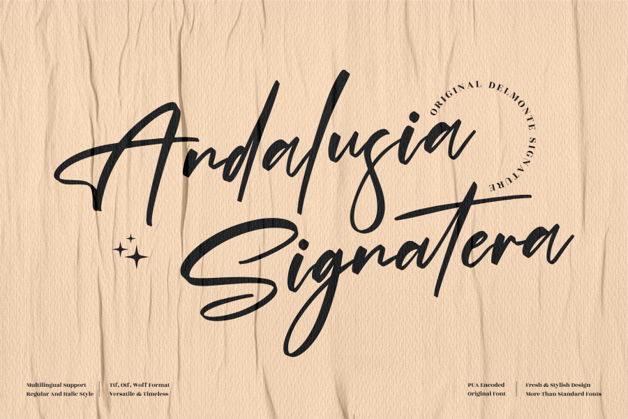 Andalusia Signature Font Family · 1001 Fonts