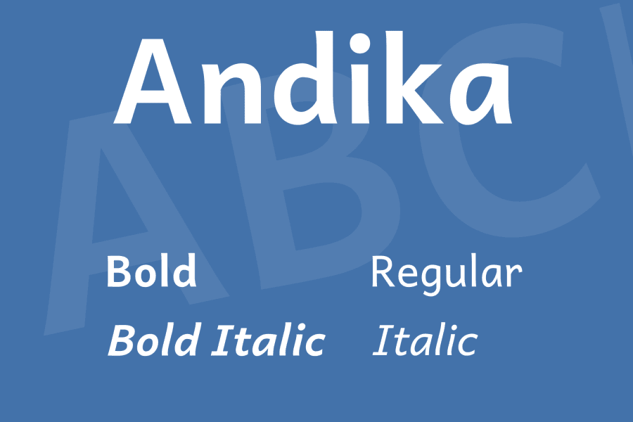 Andika Font Family · 1001 Fonts