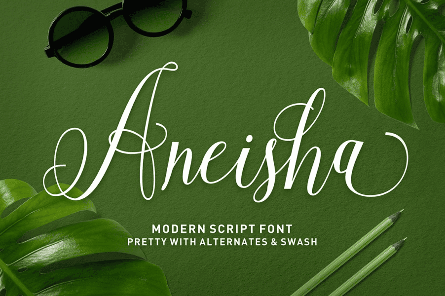 Aneisha Script Font Family · 1001 Fonts