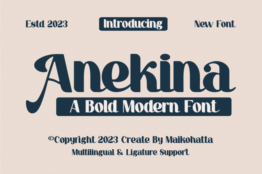 Anekina Font · 1001 Fonts