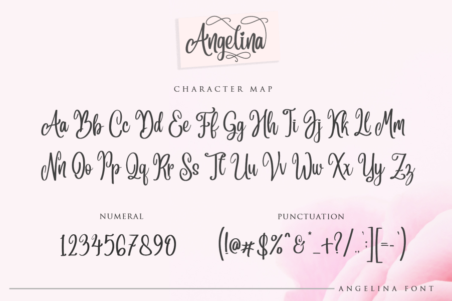 Angelina Font 1001 Fonts