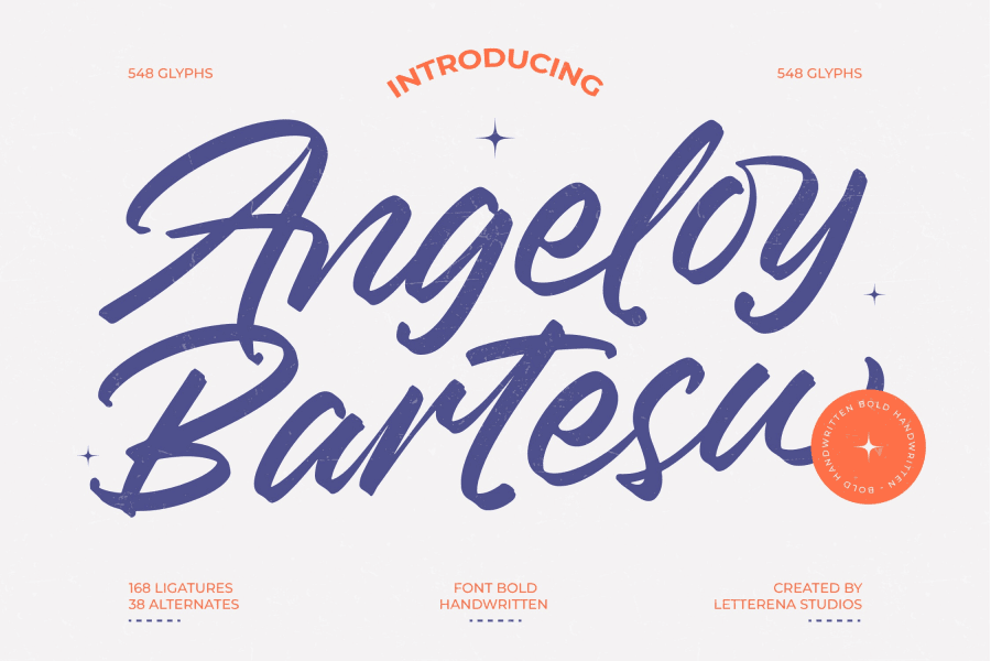 Angeloy Bartesu DEMO VERSION Font · 1001 Fonts
