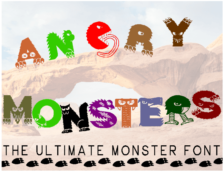 Angry Monsters Font · 1001 Fonts