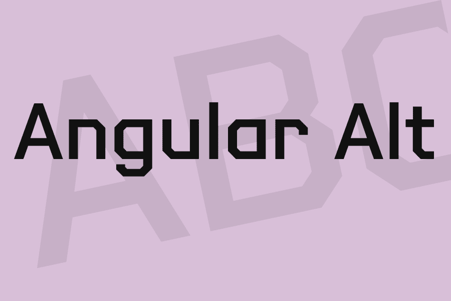 Angular Alt Font · 1001 Fonts